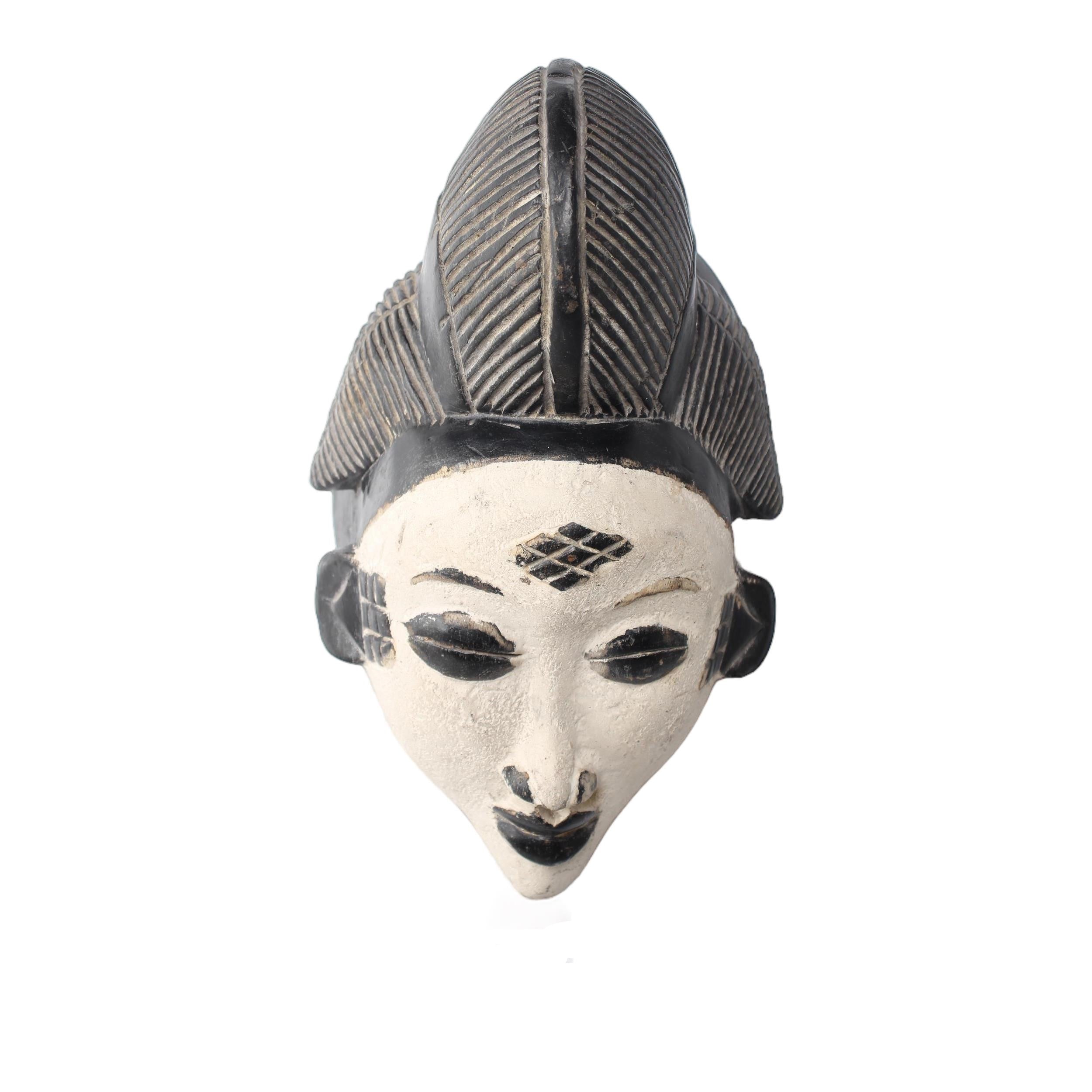 Punu Tribe Wooden Mask ~14.2" Tall | African Angel Art