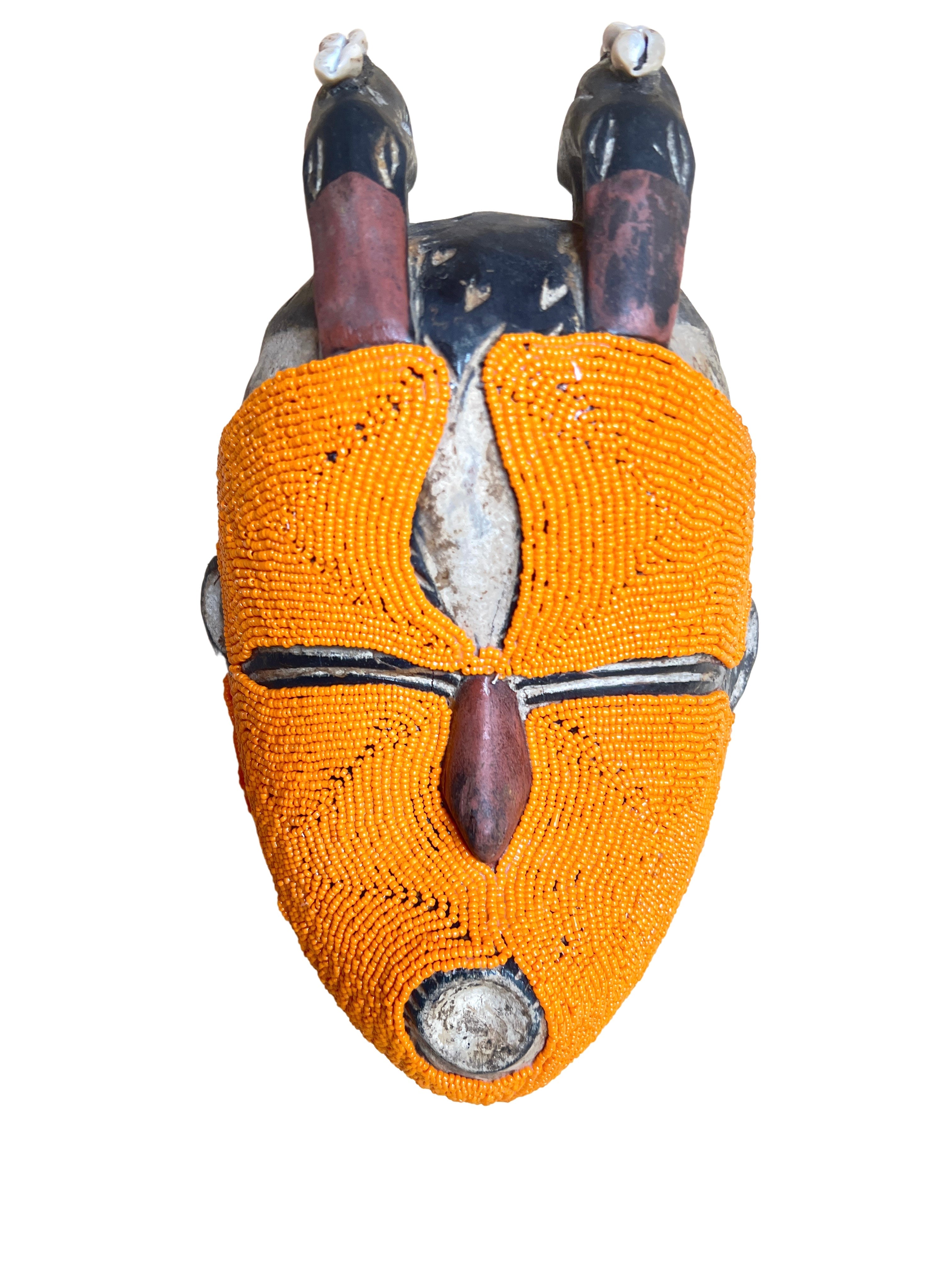 Chokwe Tribe Beaded Mask | African Angel Art