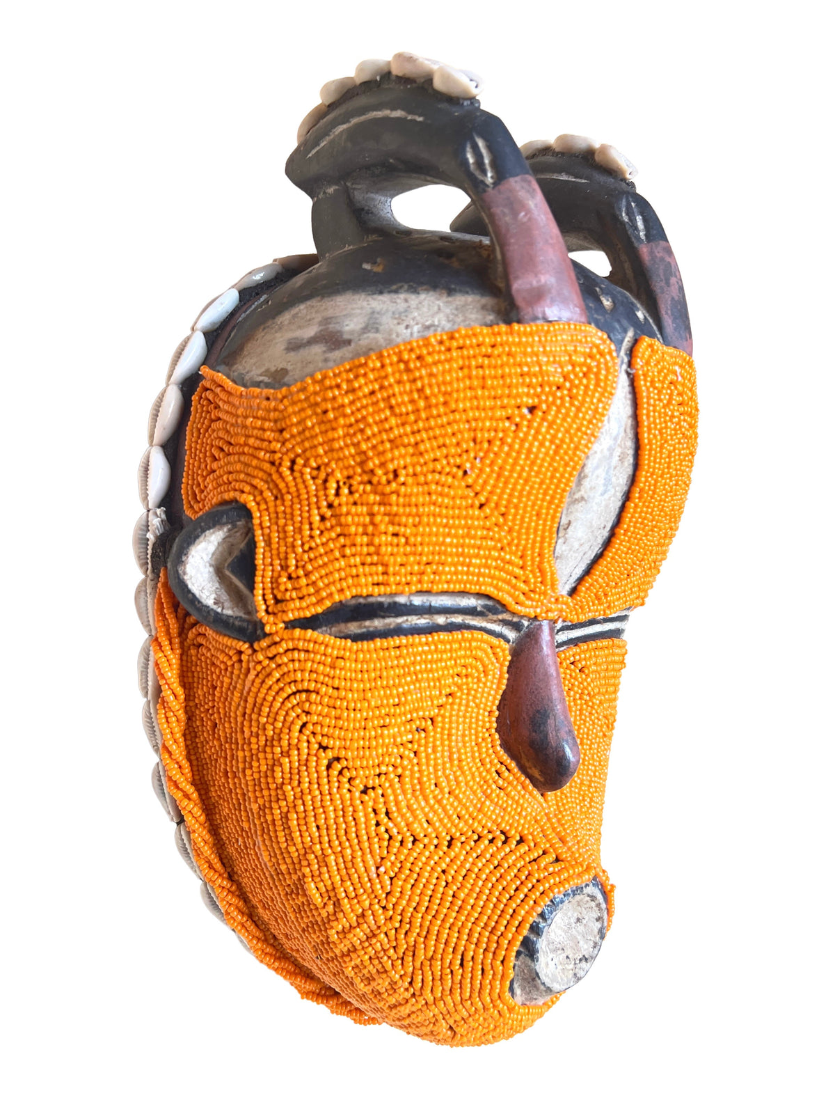 Chokwe Tribe Beaded Mask | African Angel Art